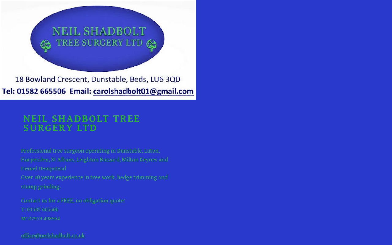 Neil Shadbolt Tree Surgery LTD